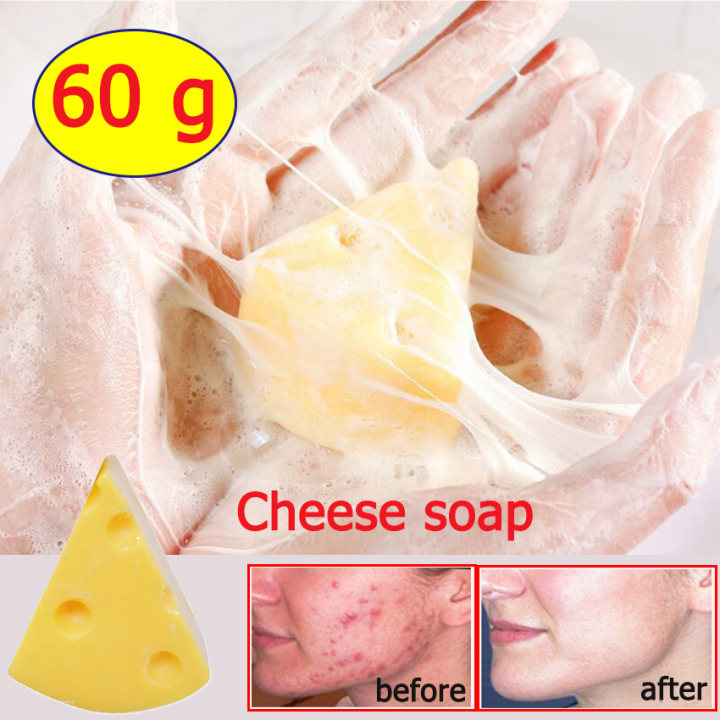 1Pc Cheese Cleansing Soap Anti Mites Pore Mini Remove Acne Cheese ...
