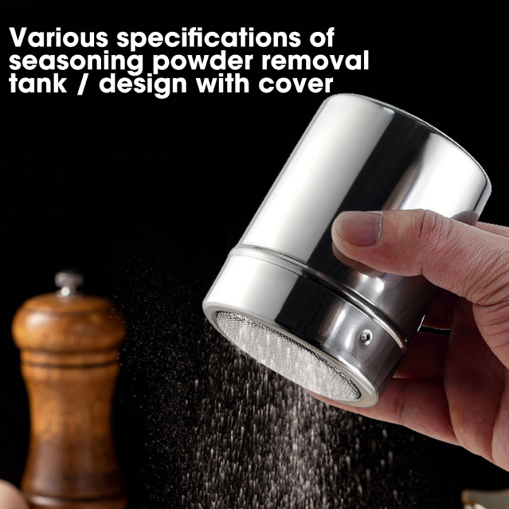 Sugar Shaker With Lid Stainless Steel Fine Mesh Shaker Cinnamon Icing ...