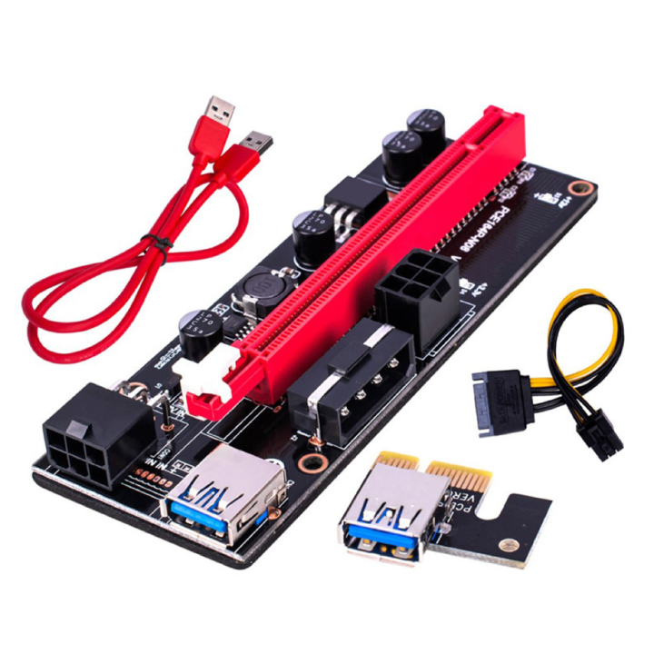 PCI Express Riser Card USB 3.0 Cable PCI-E 1X to 16X Adapter for GPU ...