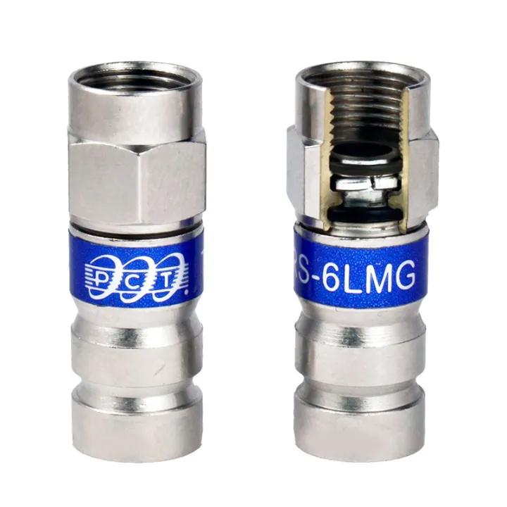 PCT-TRS-6LMG Universal RG-6 Coaxial Locking Compression Connector ...