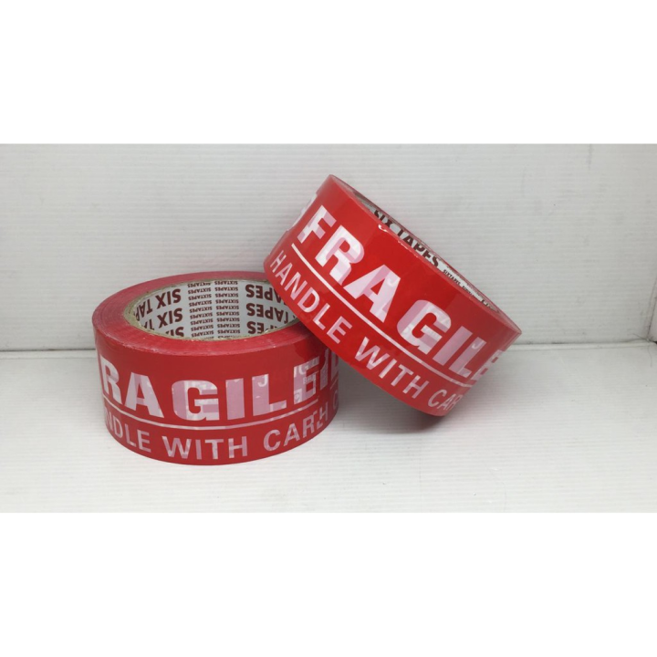 ISOLASI FRAGILE/ LAKBAN FRAGILE WARNA MERAH | Lazada Indonesia