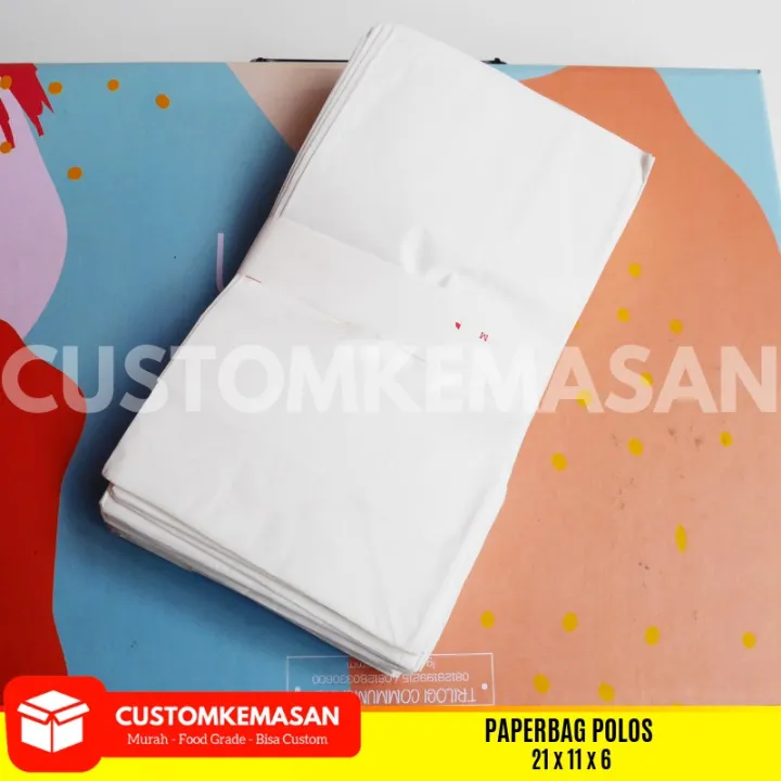 Kantong Kertas Polos isi 50, Paper Bag Polos, Kemasan kertas polos ...