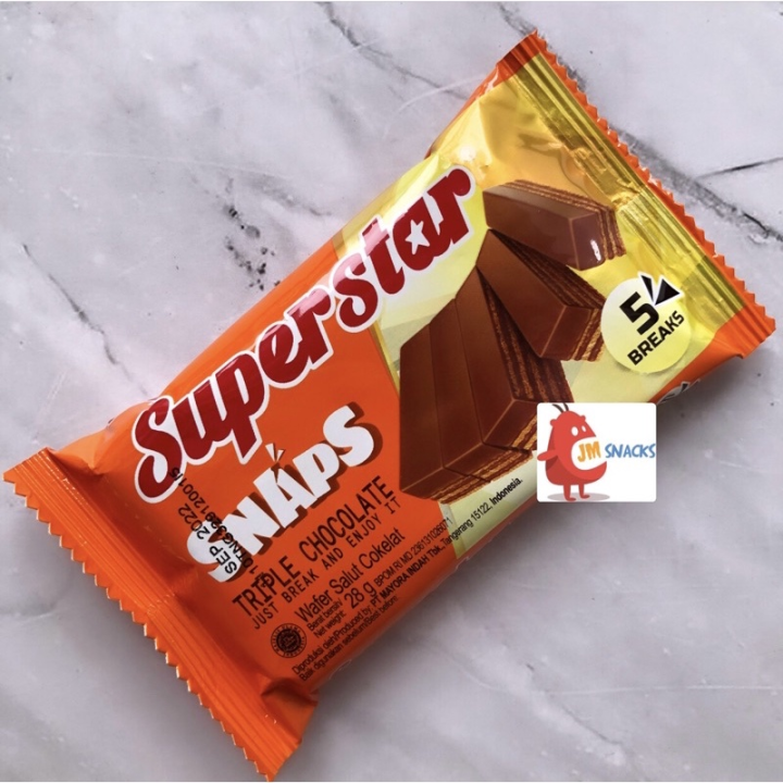 [TERMURAH] Superstar Snaps Triple Chocolate 28gr - Wafer Triple ...