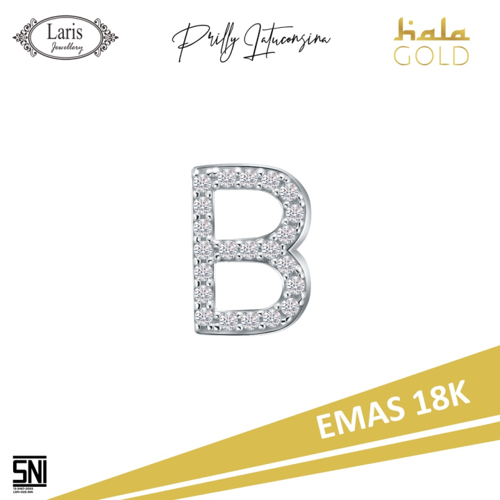 Liontin Huruf B Prilly Latuconsina x Lop U Collection Halagold ...