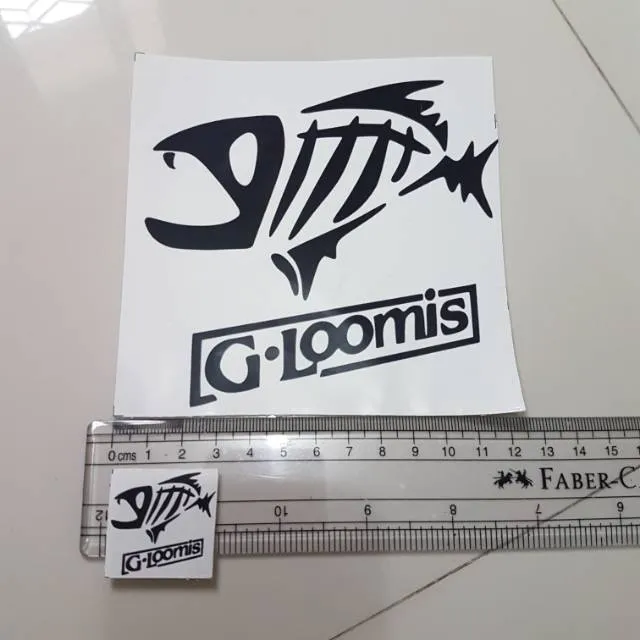 Sticker waterproof G-Loomis 2 ukuran LATAR PUTIH | Lazada Indonesia