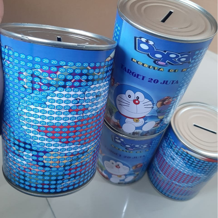 Celengan KALENG Target Viral / TABUNGAN KALENG TARGET 5 JUTA, 10 JUTA ...