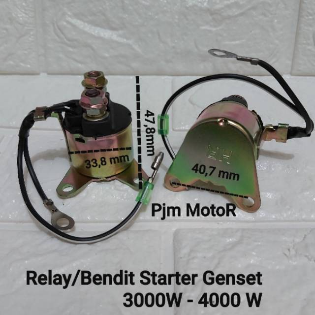 Bandit Selenoid Starter Relay Mesin Genset 2500Watt 4000watt 2 kw 3 kw ...