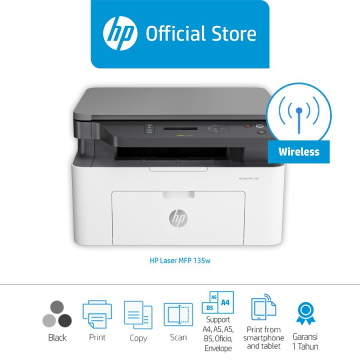 Printer HP Laser Printer MFP 135w Print Scan Copy Bandung | Lazada Indonesia