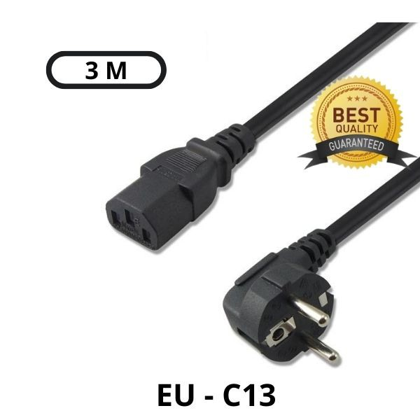 Kabel Power CPU High Quality EU C13 3 Meter | Lazada Indonesia