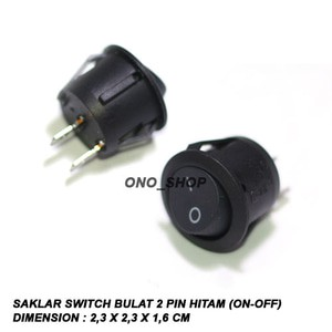 Saklar Switch Bulat 2 Pin Hitam | Lazada Indonesia