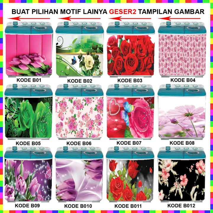 Stiker Mesin cuci fullbody bunga dan kupu-kupu | Lazada Indonesia