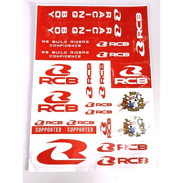 PREMIUM RCB STICKER 100% ORIGINAL RACING BOY STICKER SET RCB STICKER ...