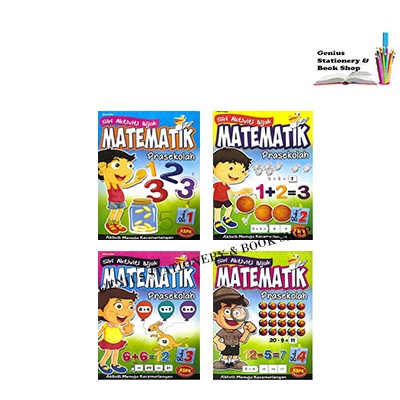 Siri Aktiviti Bijak Matematik Prasekolah Buku 1-4 | Lazada