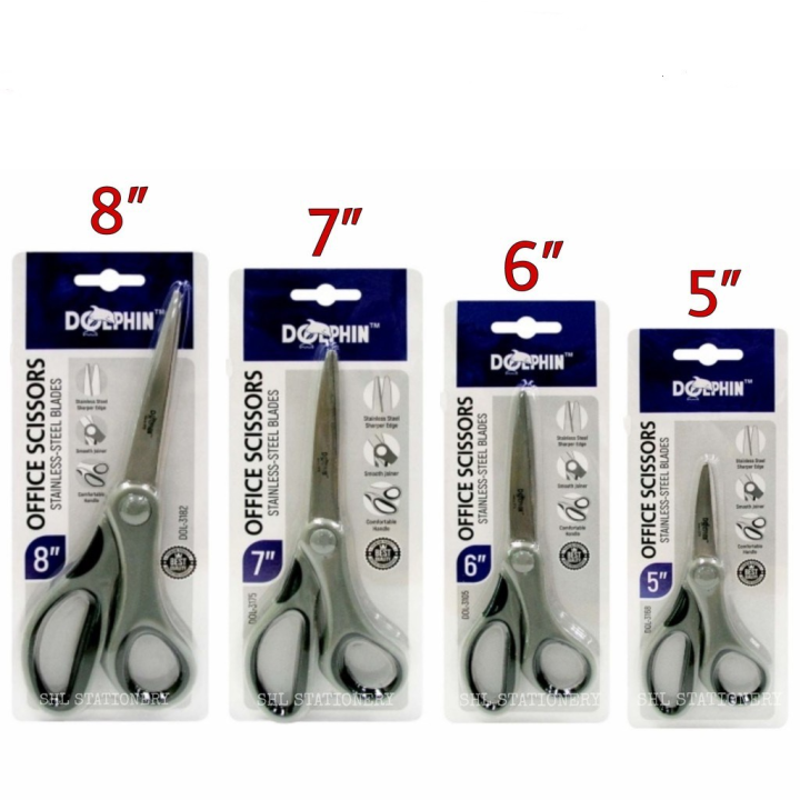 Dolphin Stainless Steel Scissor / Gunting 6/ 7/ 8 | Lazada