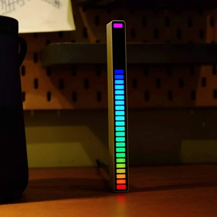 Voice Sound Control Audio Spectrum Indicator Bar 32 LED RGB | Lazada ...