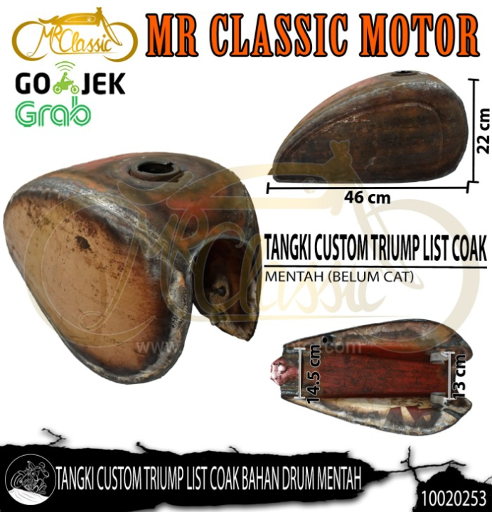 COD BERGARANSI Tangki Custom Variasi Triump List Coak Bahan Drum Mentah ...