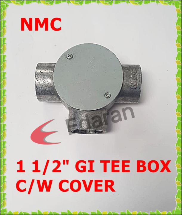 NMC 1 1/2" (38MM) GI CONDUIT FITTING BOX C/W COVER - (END BOX / THROUGH ...