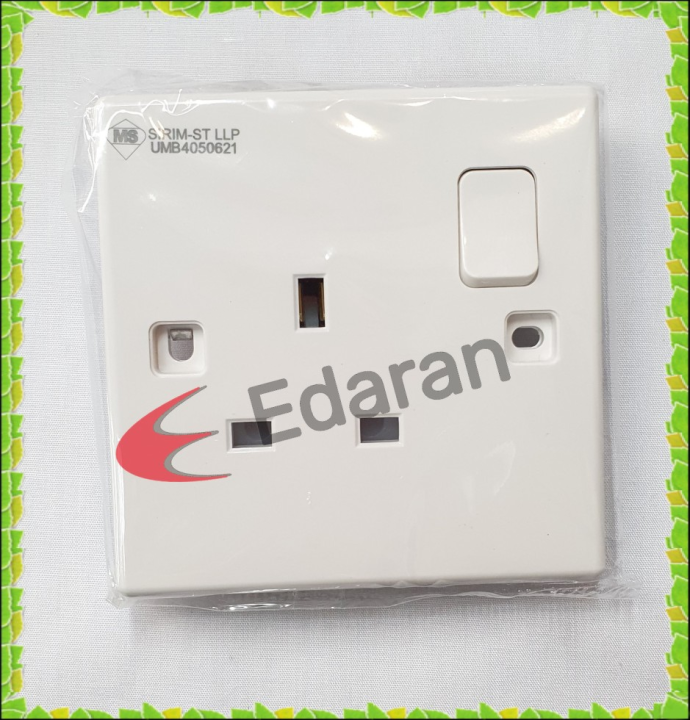 UMS 2913A 13A 250V 1G SWITCHED SOCKET OUTLET (POLYCARBONATE) - SIRIM ...