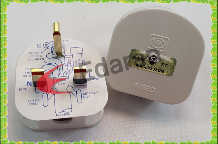 MK 654 13A FUSED PLUG TOP-PC TYPE (SIRIM APPROVE) | Lazada