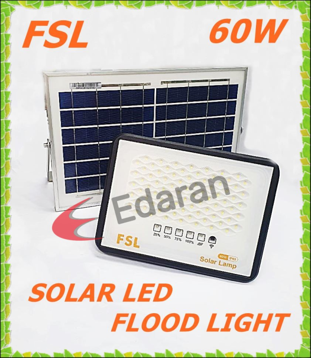FSL FSF122 60W SOLAR LED FLOOD LIGHT - 6500K | Lazada