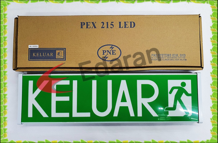 PNE PEX-215 LED Self-Contained Emergency KELUAR SIGN | Lazada