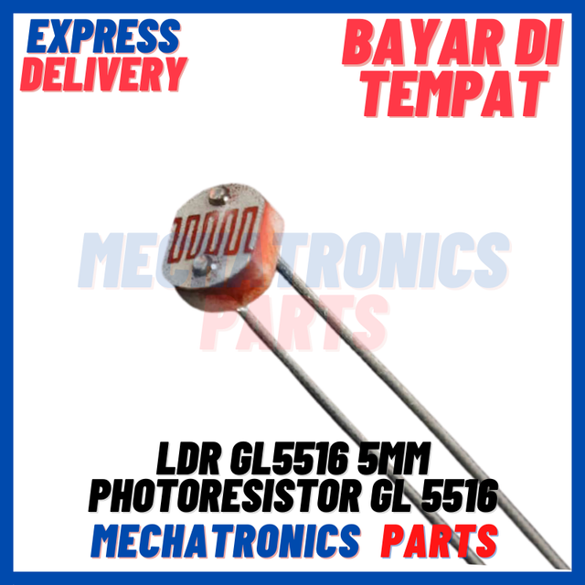 ELC[PAS-0016] LDR GL5516 5MM PHOTORESISTOR PHOTO RESISTOR GL 5516 ...