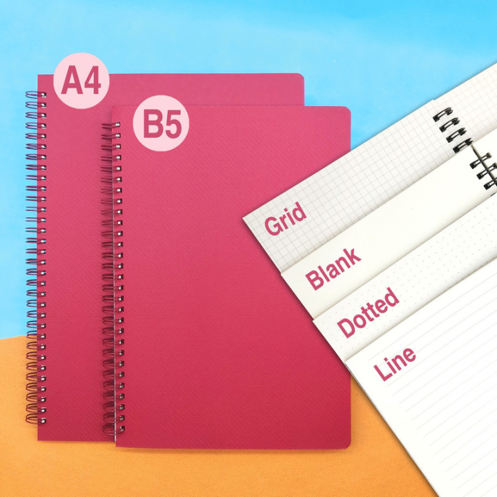 [Ready Stock]B5 A4 Color Spiral Wire O 100pages Hardcover Blank Grid ...