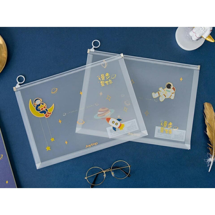 [Ready Stock] A4/A5 Folder zipper bag (Transparent Waterproof Documents ...