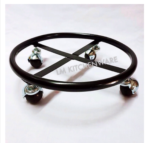 4 WHEEL IRON GAS ROLLER STAND, METAL GAS STAND/ ALAS TONG GAS BESI RODA ...
