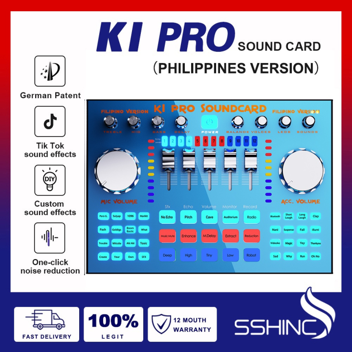 【Philippines version】K1pro k1 king sound card for recording with ...