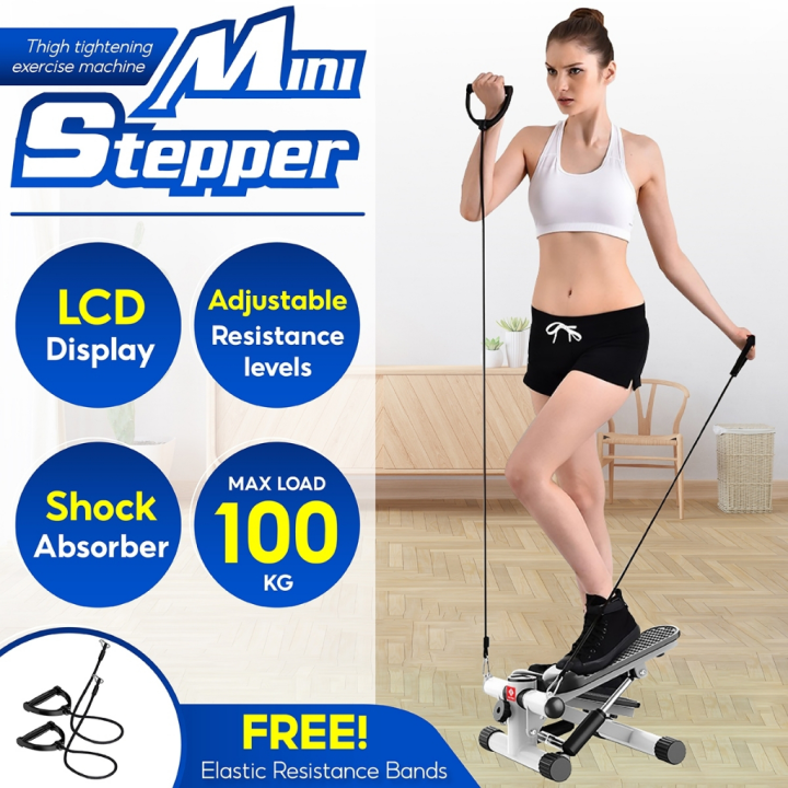 BG Pedal Exercise Mini Stepper Leg Machine Step Up - With And Without Resistance Band | Lazada PH