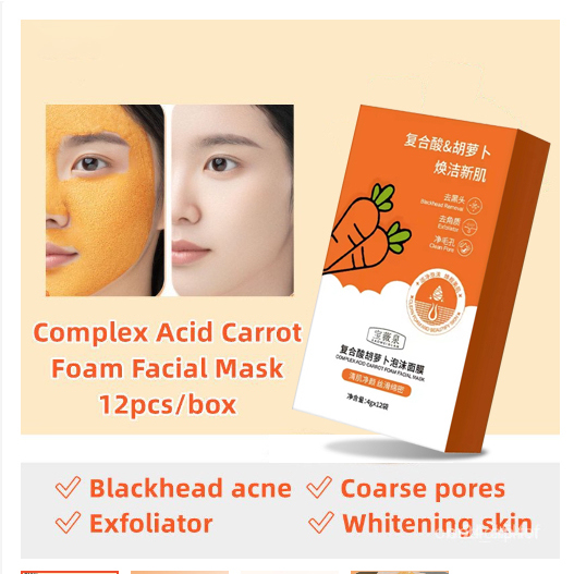 Complex Acid Carrot Foam Facial Mask 12pcsbox Salicylic Acid Bubble ...