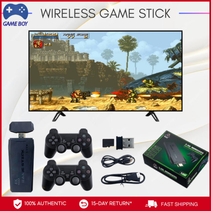 NEW HD Video Game Console 2.4G Double Wireless Controller Game Stick 4K ...