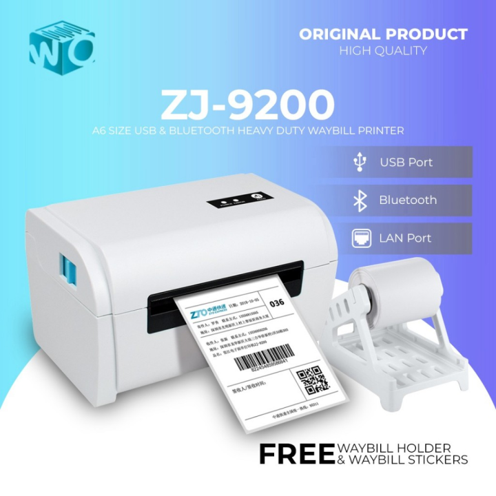 Waybill Printer ZJ9200 A6 USB Bluetooth Cellphone Thermal Label Printer ...