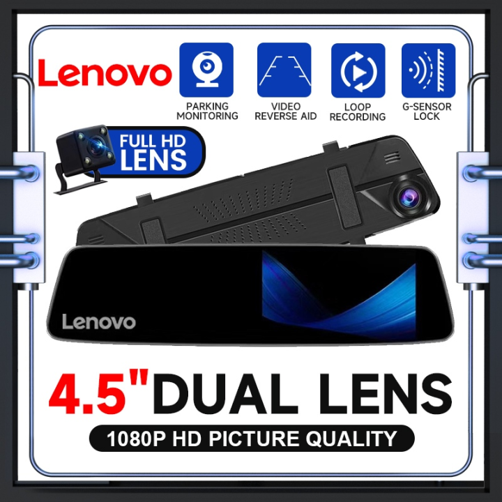 LENOVO dashcam dash cam for car with night vision dashcam Dual Lens FHD ...