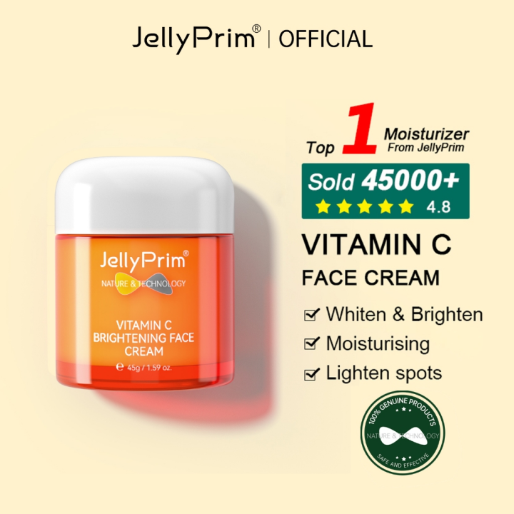 JellyPrim FDA Double Vitamin C Whitening Face Cream Facial Moisturizer ...