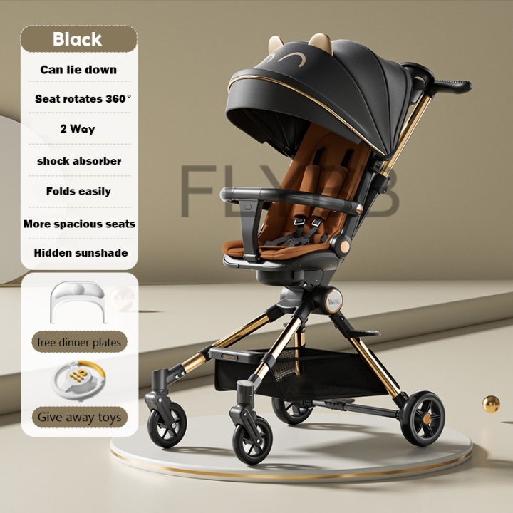 Mmflight Baby Stroller 360 Rotating Portable Lightweight Two-Way Sit ...