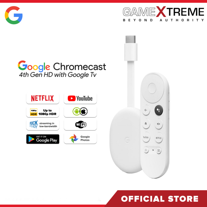 Google Chromecast 4th Gen with Google TV HD Streaming Media Player ...