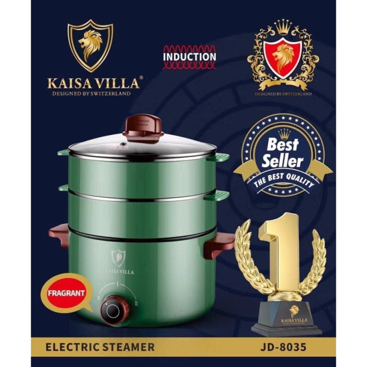 KAISA VILLA Electric Steamer Multi 3 Layer Rice Cooker With Stainless ...