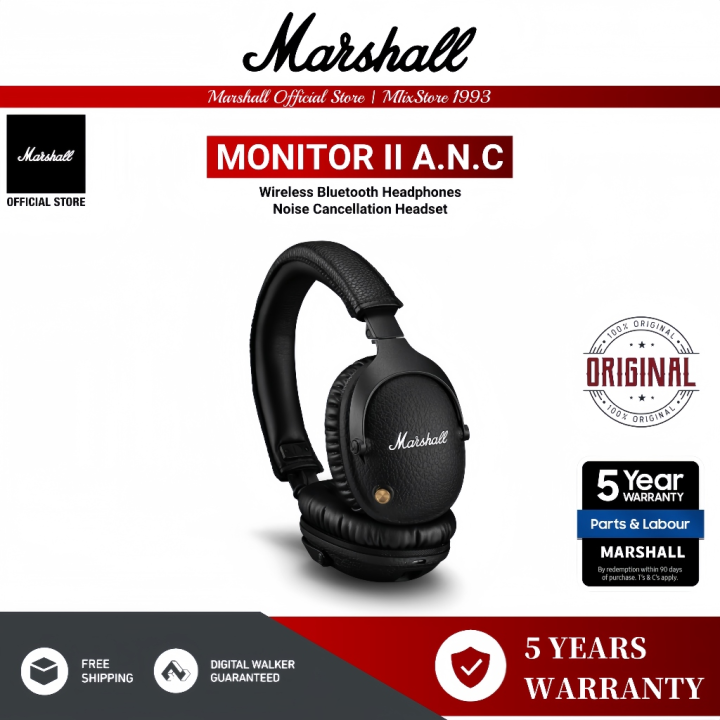 Marshall Monitor Bluetooth Monitor II ANC Wireless Bluetooth Headphones ...