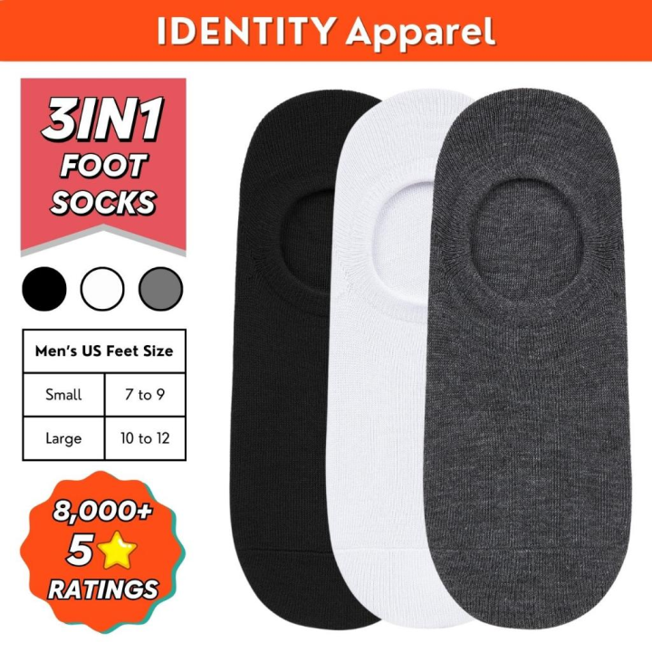 IDENTITY Plain Invisible No-Show Cotton Foot Socks | Lazada PH
