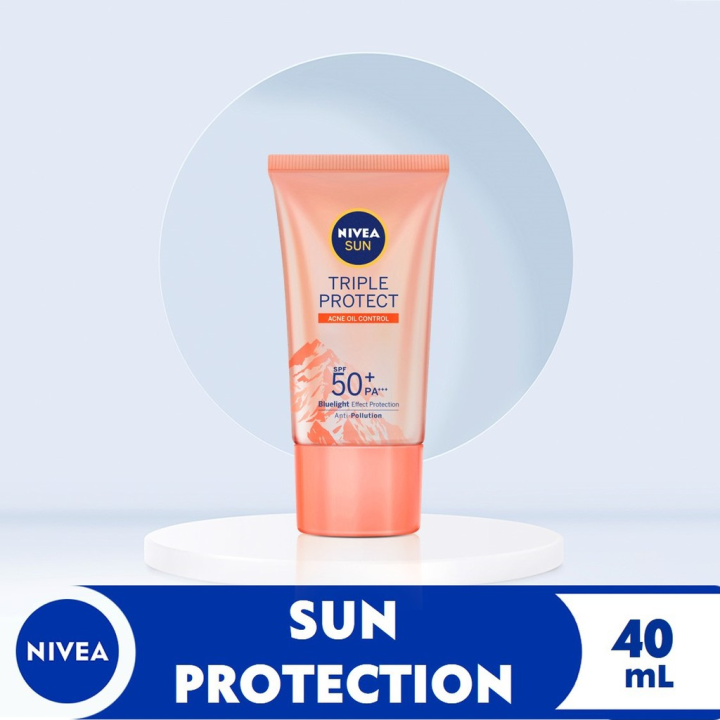 NIVEA Sun Triple Protect Acne Oil Control SPF 50 for Face with ...