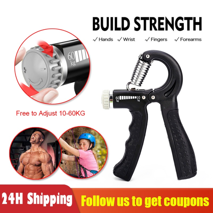 10-60Kg Adjustable Hand Gripper Exercise R Shape Fitness Grip Wrist ...
