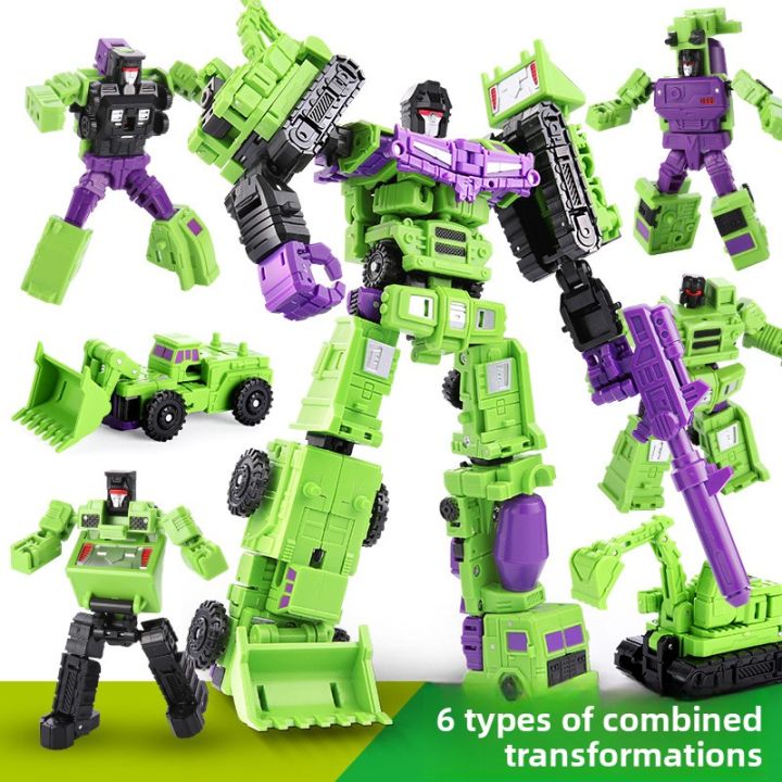 2025 Transformation Robot Car 6 in 1 Defensor Devastator Toy Action ...