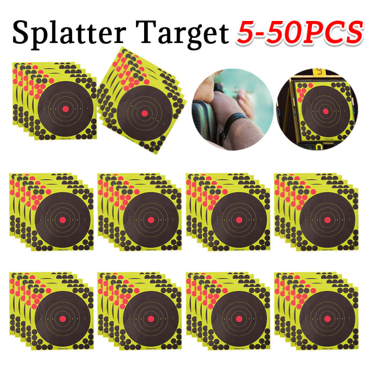 【2025 NEW】 8-inch Splatter Target Adhesive Target Reactive Aim Paper ...