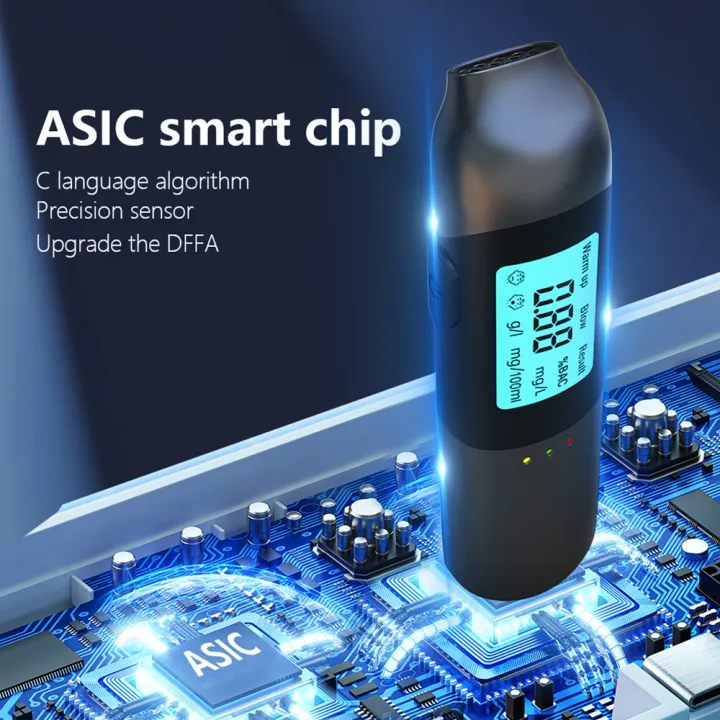 【Support-Cod】 New Breathalyzer Portable Digital ASIC Chip Rechargeable ...