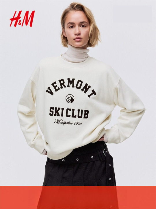H&M | Áo Nỉ in Hình H&M Dành Cho Nữ Mùa Đông Mới Phong Cách Ngọt Ngào ...