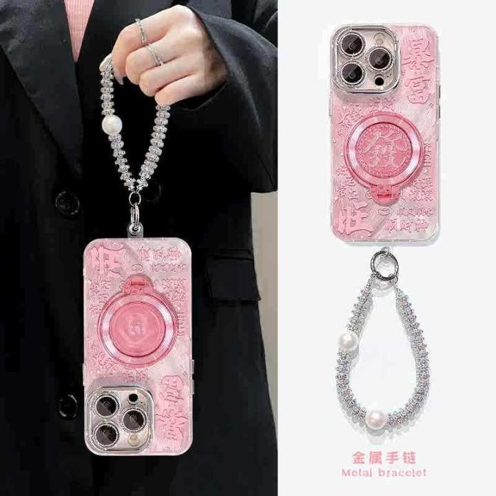 CNY Chinese New Year 暴富 Dreamy Pink Rotating Bracket Hanging Rope PC ...