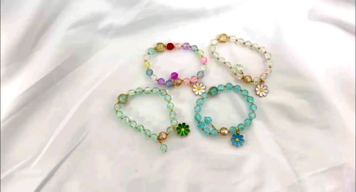 GELANG MANIK BUNGA DAISY KOREAN FASHION CRYSTAL DAISY FLOWER TASSEL ...