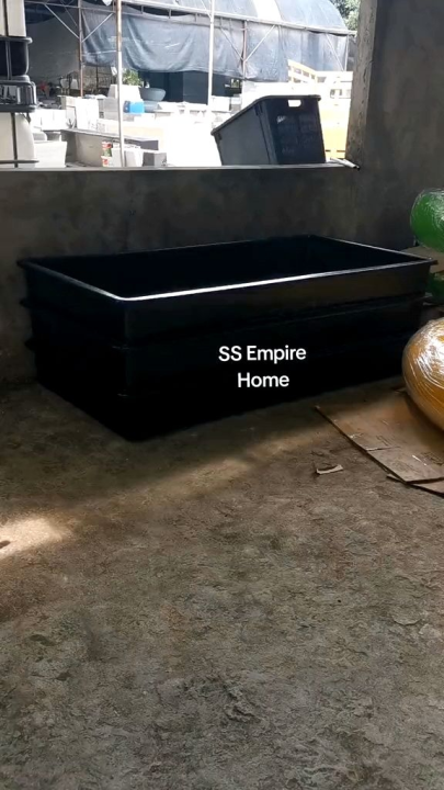 NEX 6 x3x2 Black Fiberglass Fish Tank Water Pond Aquarium Heavy Duty ...